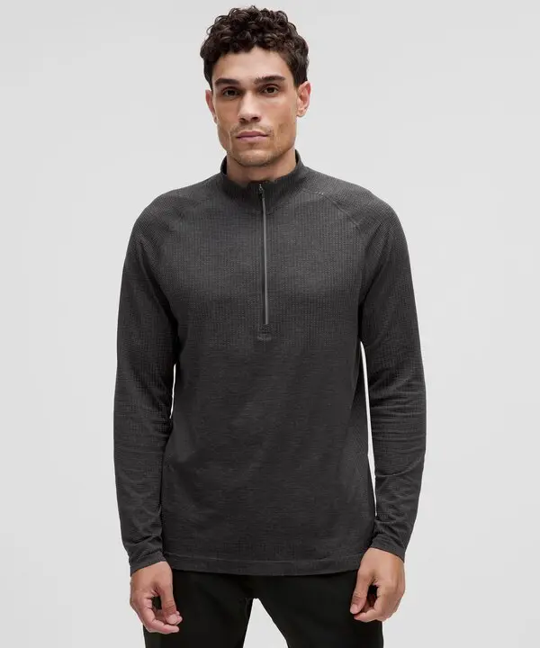 Lululemon Metal Vent Tech Half Zip - Deep Coal/black