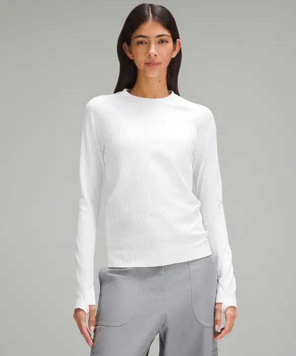 Lululemon Rest Less Pullover - Colour Rib White/white
