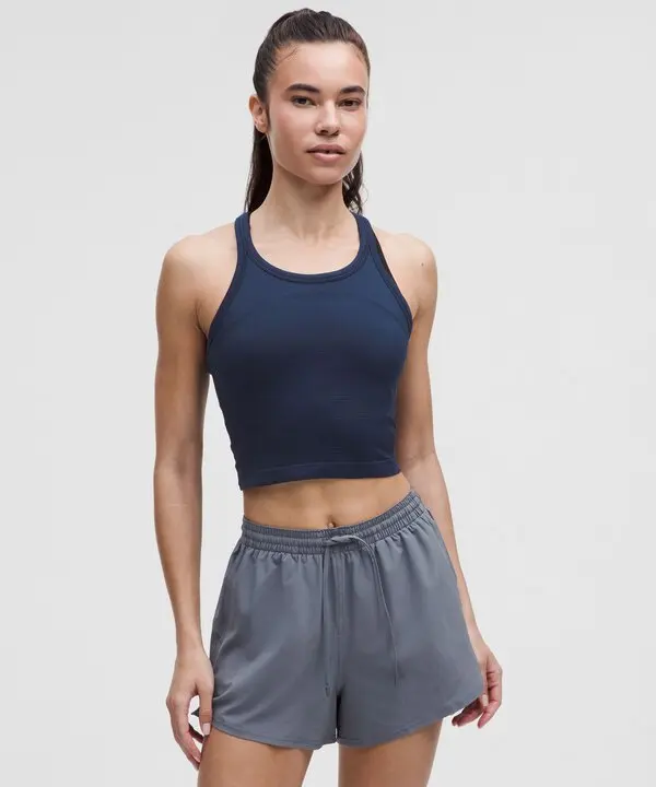 Lululemon Swiftly Tech Cropped Racerback Tank Top 2.0 - Club Blue/club Blue