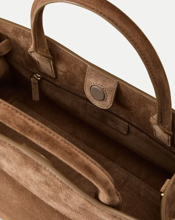Veronica Beard Dash Suede Bag - Bark