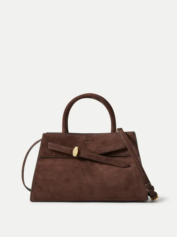 Veronica Beard Dash Suede Bag - Chocolate