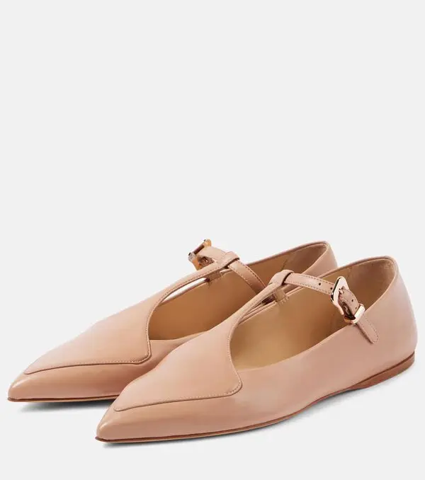 Gabriela Hearst Liv Leather Ballerinas