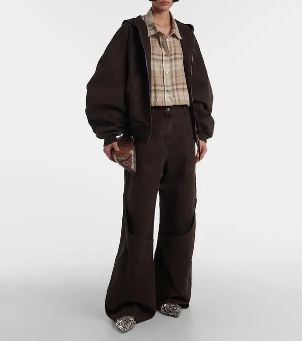 Attico Cotton Gabardine Bomber Jacket