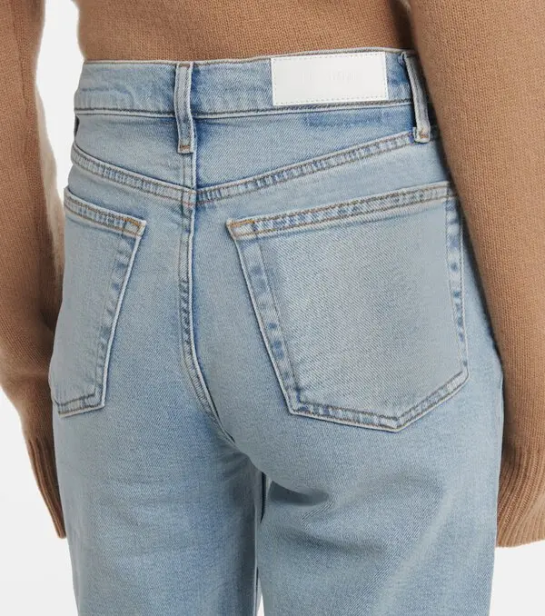 RE/DONE 70s Stove Pipe High-rise Straight Jeans In Undertow