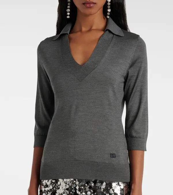 Dolce & Gabbana Silk Polo Sweater