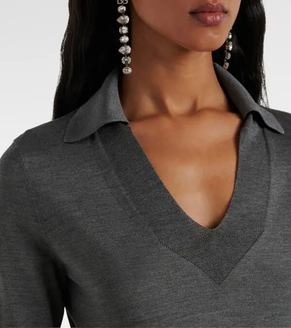 Dolce & Gabbana Silk Polo Sweater