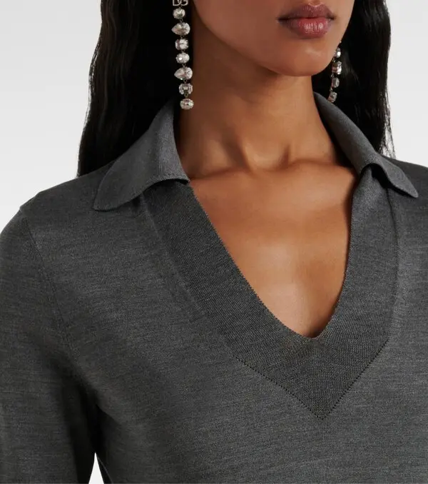 Dolce & Gabbana Silk Polo Sweater