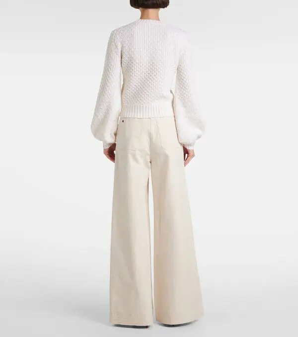 Max Mara Elvira Wool And Cashmere Sweater - White
