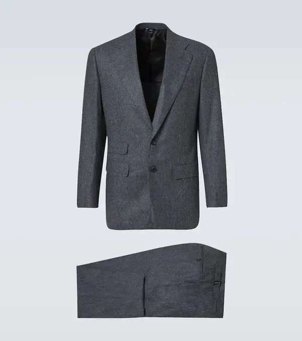 Thom Sweeney Wool Flannel Suit - Grey