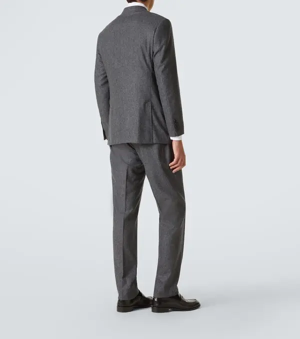 Thom Sweeney Wool Flannel Suit - Grey