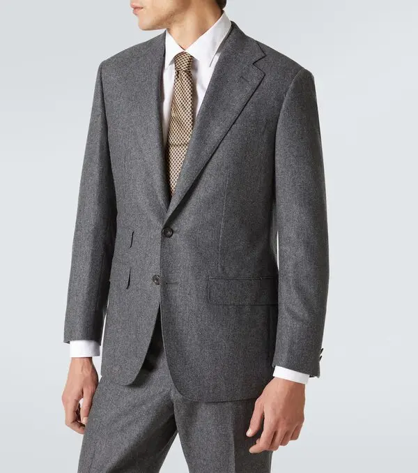 Thom Sweeney Wool Flannel Suit - Grey