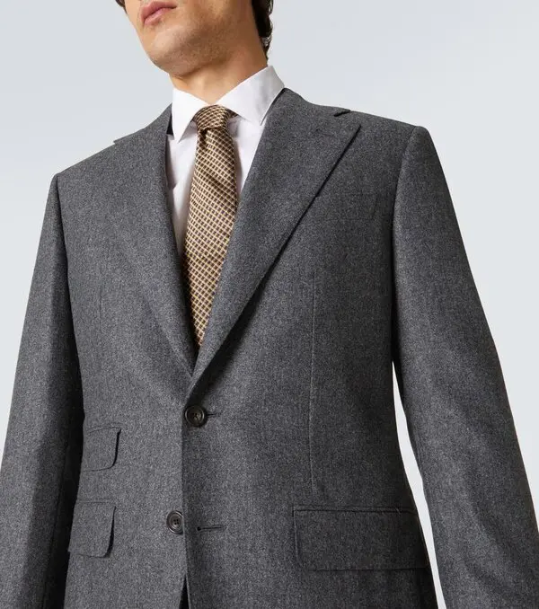 Thom Sweeney Wool Flannel Suit - Grey