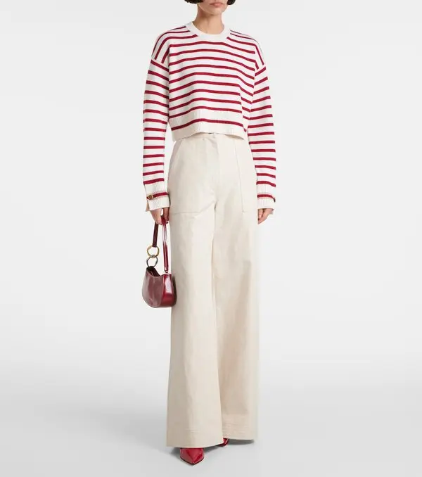 Max Mara Dorotea Striped Virgin Wool Sweater