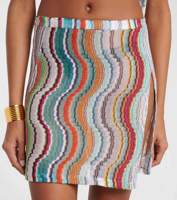 Missoni Printed Lamé Miniskirt - Multicoloured