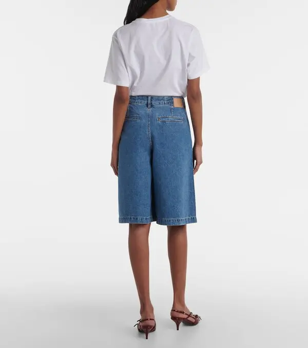 Ag Gran Canaria High-rise Wide-leg Shorts