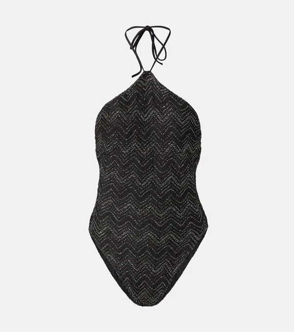 Missoni Lamé One Piece Swimsuit - Black