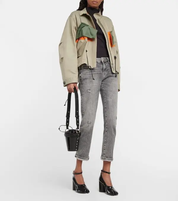 Ag Ex-boyfriend Mid-rise Slim Jeans - Grey