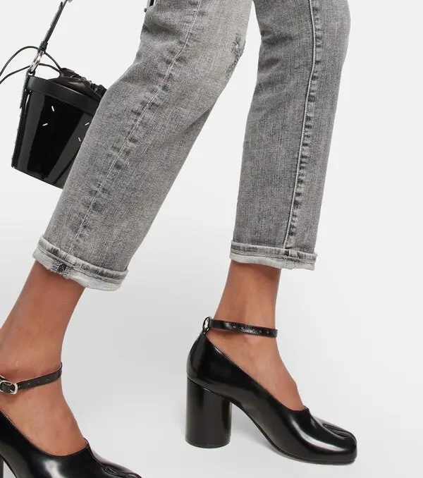Ag Ex-boyfriend Mid-rise Slim Jeans - Grey