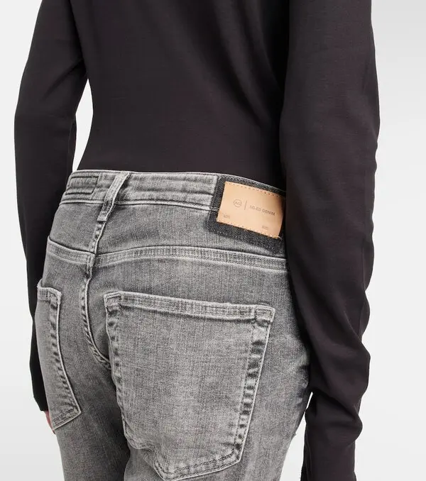 Ag Ex-boyfriend Mid-rise Slim Jeans - Grey