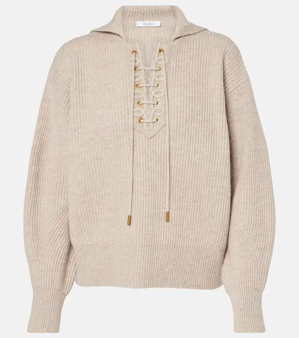 Max Mara Eccelso Wool And Cashmere Sweater - Beige