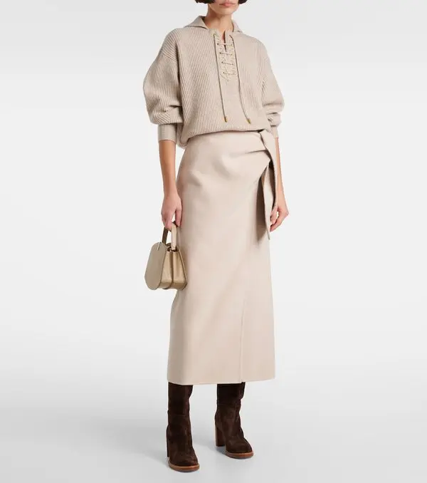Max Mara Eccelso Wool And Cashmere Sweater - Beige