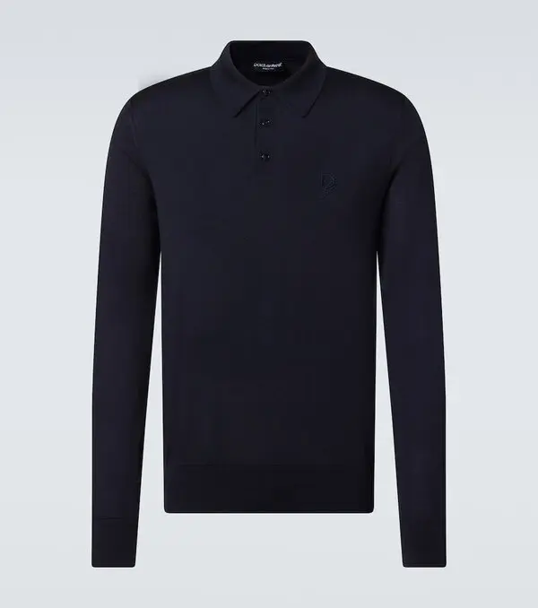 Dolce & Gabbana Silk Polo Shirt - Blue