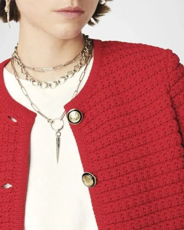 Ba&sh Gaspard Cardigan - Red