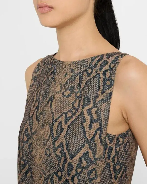 Emporio Armani Snakeskin-effect Mini Shift Dress