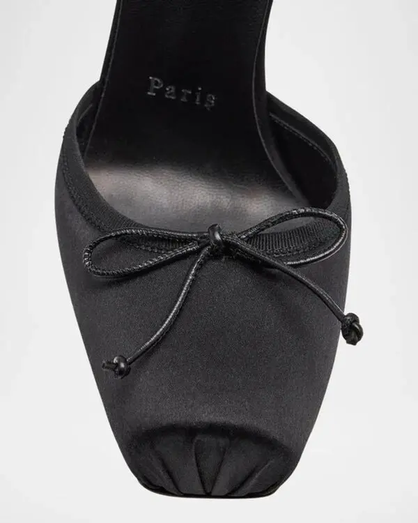 CHRISTIAN LOUBOUTIN 100mm Cassia Ballerina Pumps With Ankle-tie - Black