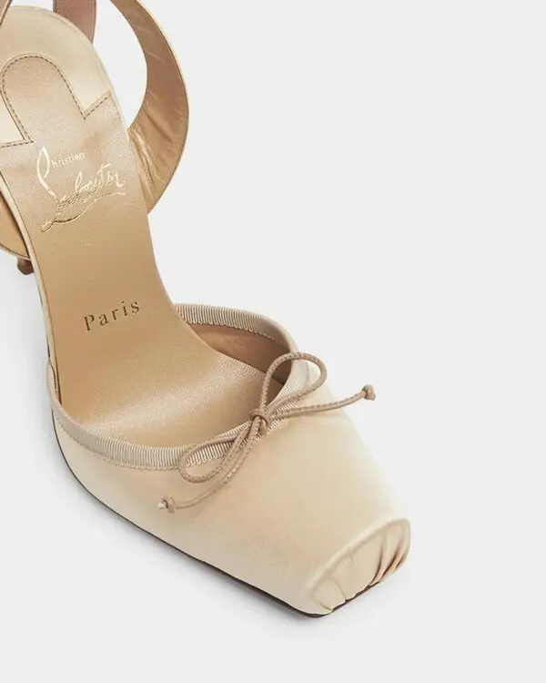 CHRISTIAN LOUBOUTIN 100mm Cassia Ballerina Pumps With Ankle-tie - Blush