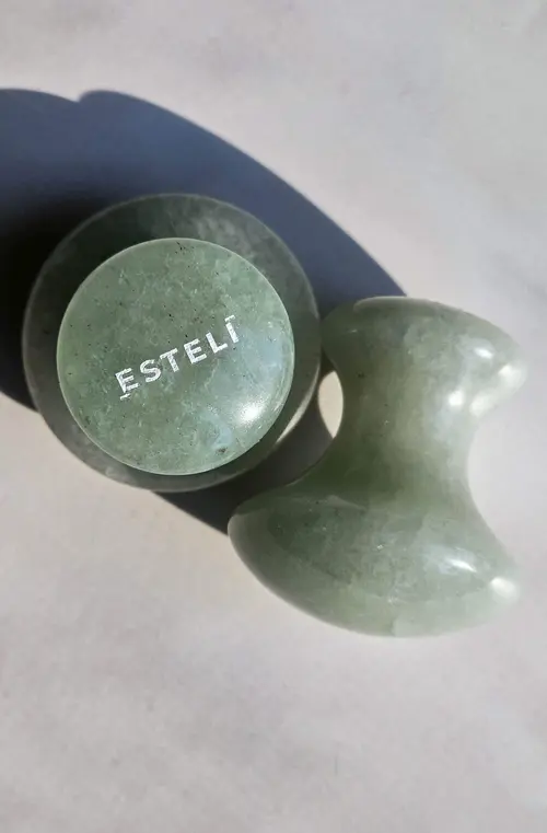 ESTELI Pair Of Aventurine Mushroom Gua Sha Face