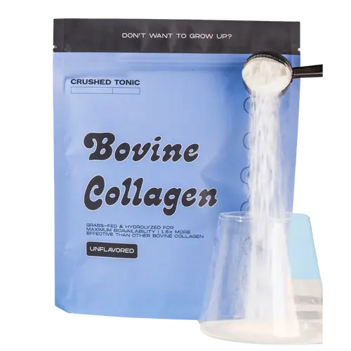 CRUSHED TONIC Pure Unflavored Bovine Collagen - White Powder