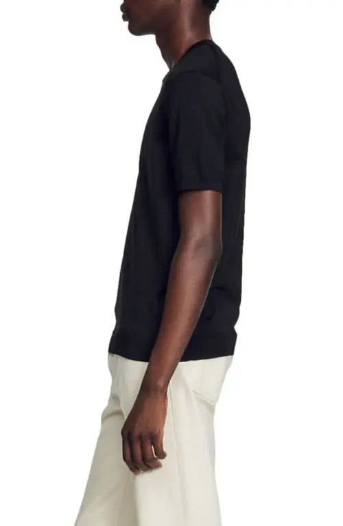 Sandro Knitted T-shirt - Black