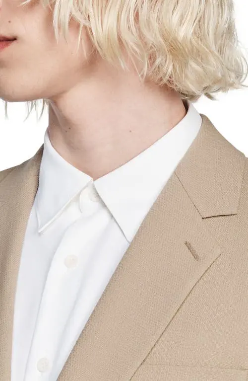 Sandro Wool Suit Jacket - Beige