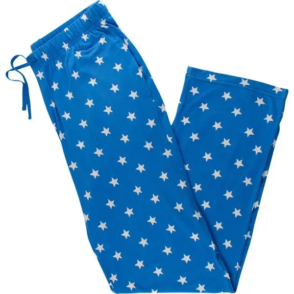 RUFFLEBUTTS Softsnooze Gender Inclusive Adult Pajama Pants - Blue Star