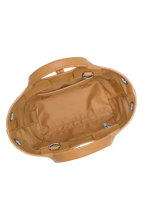 Longchamp Le Roseau Leather Top Handle Bag - Walnut