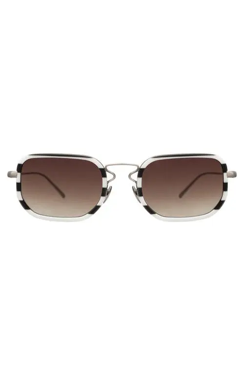 LYNDON EYEWEAR Venetian Sunglasses - Black White / Brown