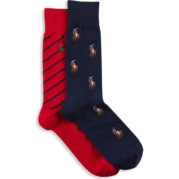 Polo Ralph Lauren 2-pk Mini Pony Socks - Dk Navy