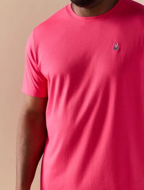 Psycho Bunny Big & Tall Crewneck T-shirt - Pink