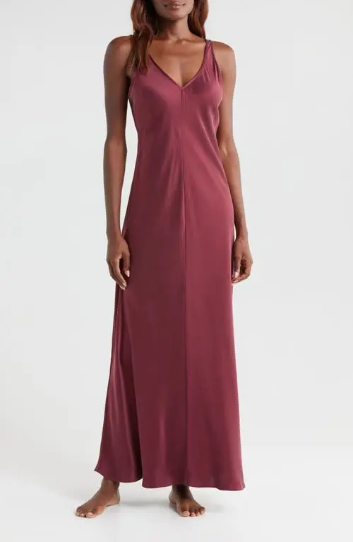 Lunya Washable Silk Nightgown - Calliope Wine
