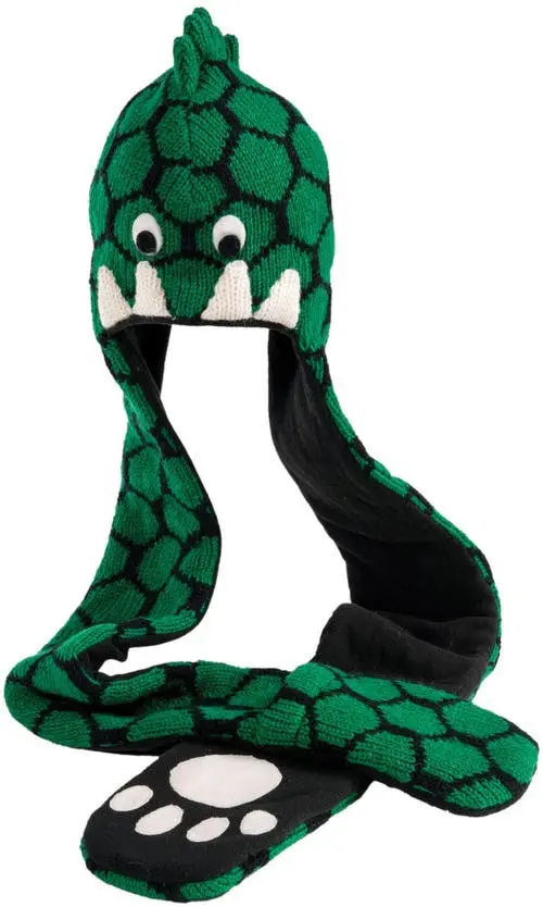NIRVANNA DESIGNS Dinosaur Hatscarf - Green
