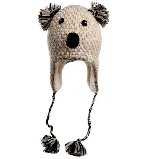 NIRVANNA DESIGNS Crochet Koala Hat - White Combo