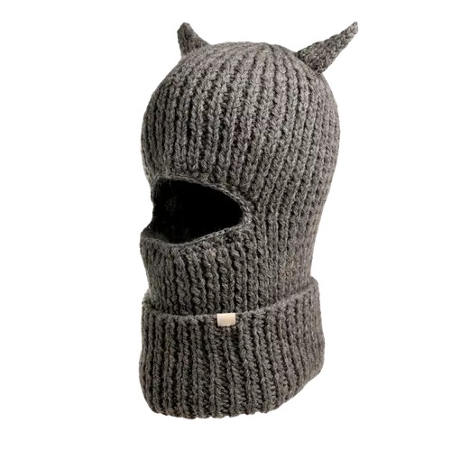NIRVANNA DESIGNS Hood With Horns - Ash