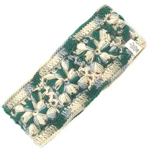 NIRVANNA DESIGNS Flower Crochet Headband - Emerald Multi
