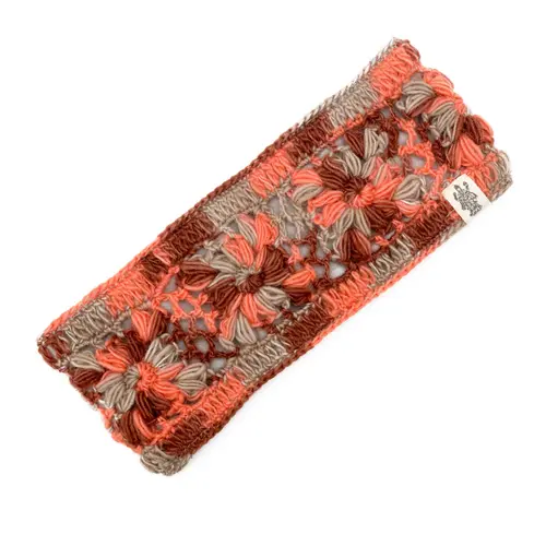 NIRVANNA DESIGNS Flower Crochet Headband- Multi's - Rust Multi