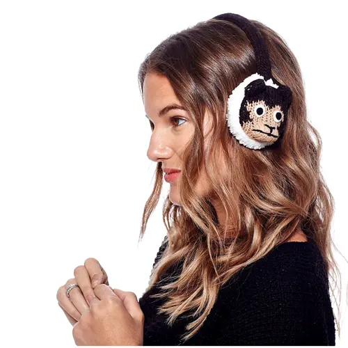 NIRVANNA DESIGNS Cheeta Monkey Earmuffs - White