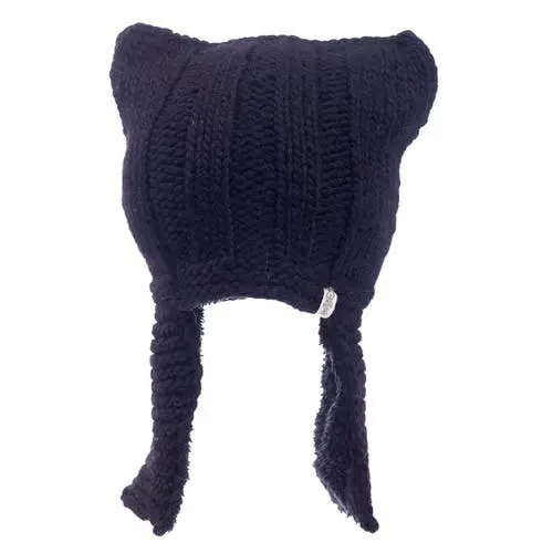 NIRVANNA DESIGNS Illyrian Helmet Earflap Hat - Black