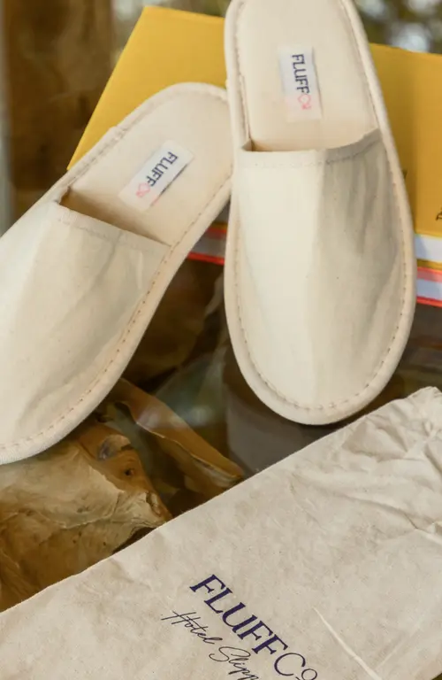 FLUFFCO | HOTEL COMFORT Hotel Slippers - Off-white/cream