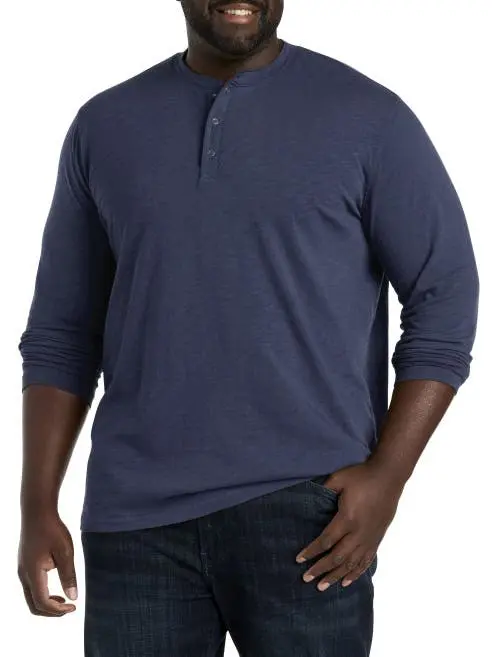 Lucky Brand Big & Tall Weekend Slub Henley Shirt - Inkling