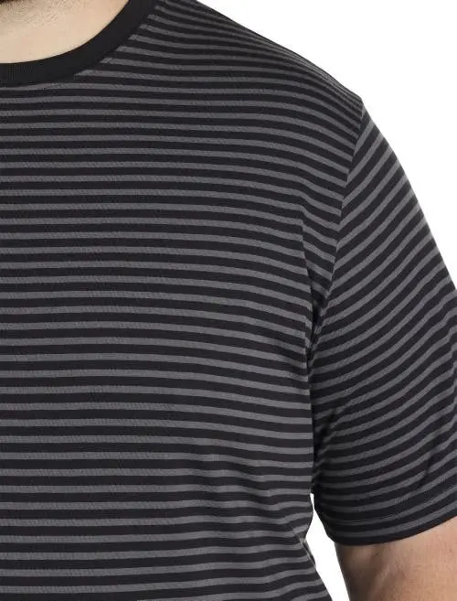 HARBOR BAY BY DXL Big & Tall Moisture-wicking Striped T-shirt - Black/grey